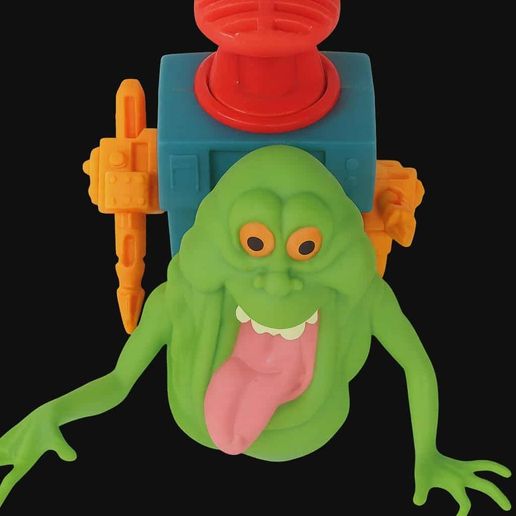 👻 The Real Ghostbusters Slimer Figure Gooper Green Ghost toy plunger ...