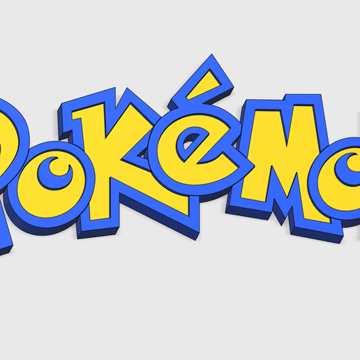🐉 Pokemon logo - Individual letters・ STL File for ・Cults