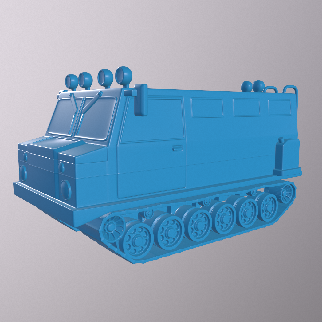 Download Obj File Snowcat • Model To 3d Print • Cults