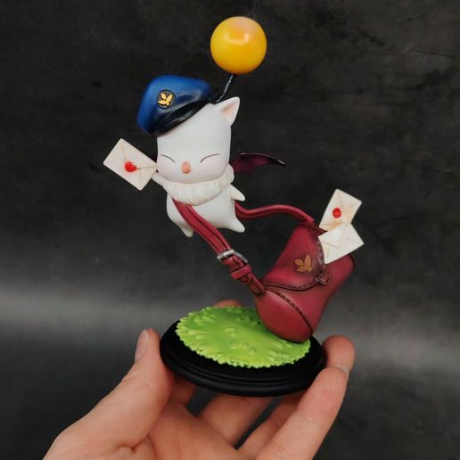 👾 Final Fantasy Moogle figure Post・ 3D File for 3D printing・Cults