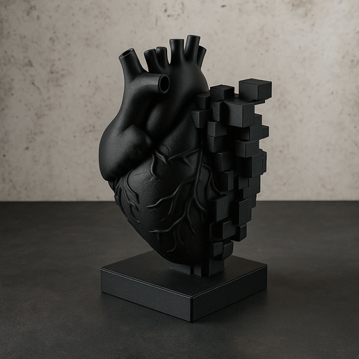 black anatomical heart