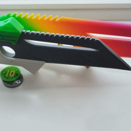 🌈 Cyberpunk Twin Blades – "Rainbow Edge & Double Fang"・ 3MF File for 3D ...