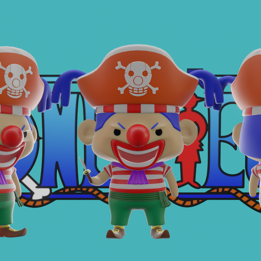 🏎️ Buggy Chibi - One Piece・ STL File for 3D printing・Cults