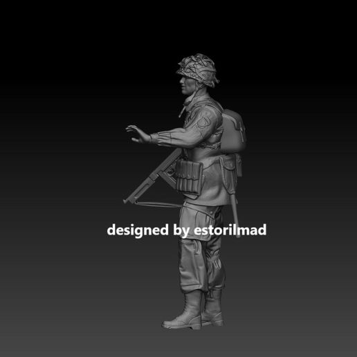 🫡 WW2 AMERICAN PARATROOPER 101 WITH THOMPSON・ STL File for 3D printing ...