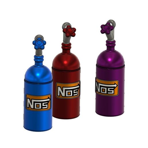 🔑 Nitro NOS key ring・ STL File for 3D printing・Cults