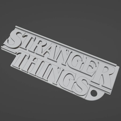 🗝️ Stranger Things Logo Keychain – Free・Free STL File for 3D printing ...
