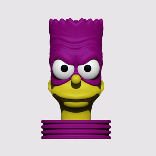 Archivo 3D BART SIMPSON / SUPER BART (FAN ART)- lapicero, vaso, mate. 🎨 ...