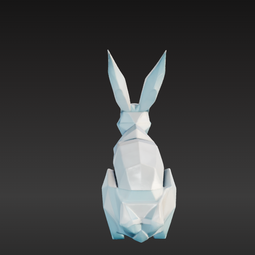 STL file Low-Poly Rabbit Figurine 🐇 ・3D print design to download・Cults