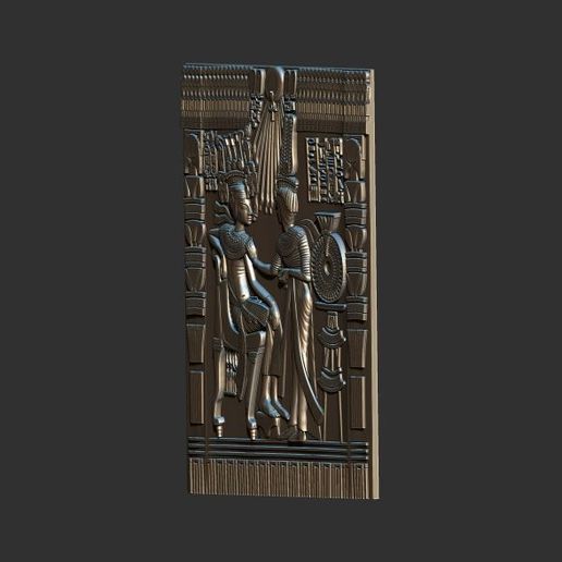 🇪🇬 tutankhamun and Wife Ankhesenamun Relief 3d printable model cnc・ 3D ...
