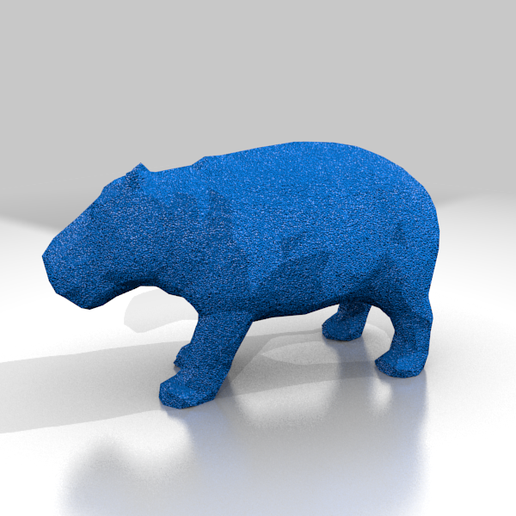 🦛 Hippo Mesh And Low Poly Figure・Free STL File for 3D printing・Cults