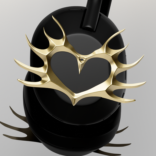 💜 Heart v1 Sony XM5 Headphone Accessory・ STL File for 3D printing・Cults