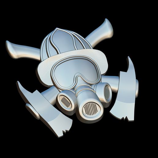 🧑‍🚒 Firefighter helmet with crossed axes 3D STL for CNC・ STL File for ...