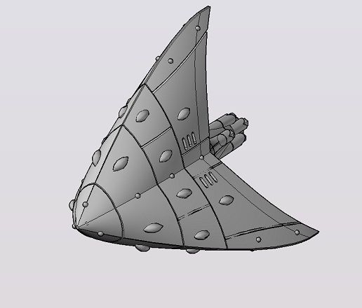 🚀 Aquatic Xenos/Alien cruiser・ STL File for 3D printing・Cults