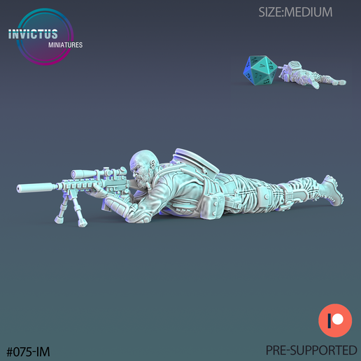 🫡 Soldier Squad Sniper Aiming ‧ Sci-Fi Miniature ‧ Wargame Miniatures ...
