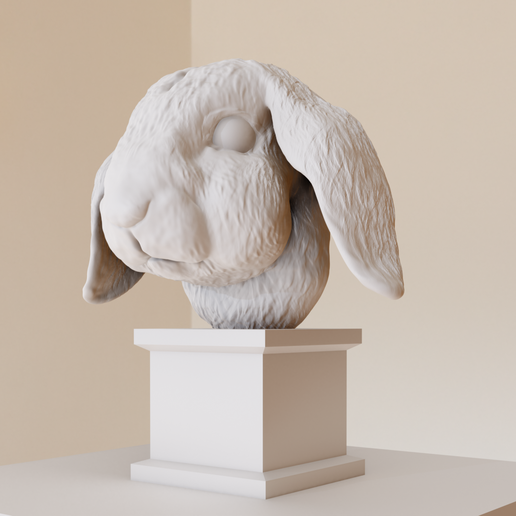STL file bunny rabbit ears dow bust stl 🐇 ・Template to download and 3D ...