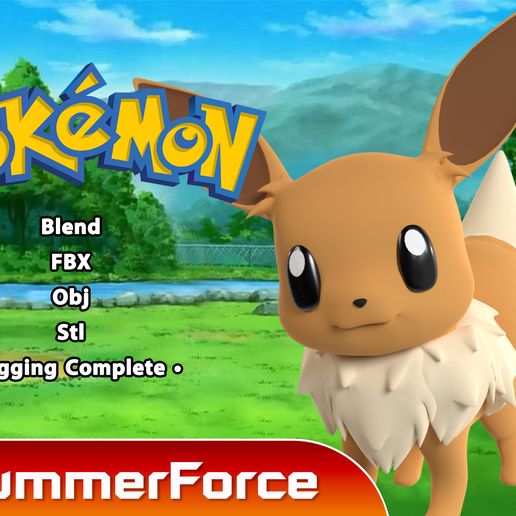 STL file Eevee - Pokemon 🐉 (OBJ)・3D printer design to download・Cults
