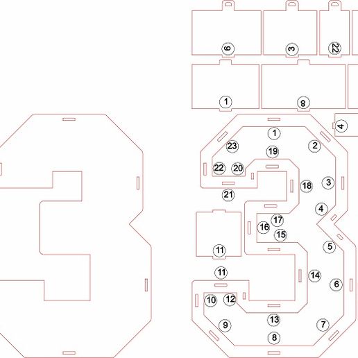 🔢 3D Numbers Gift Box Designs for Laser Cut & CNC Router・ 3D File for ...