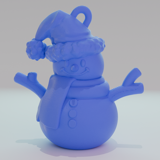 ☃️ Little Snowman Keychain・Free STL File for 3D printing・Cults
