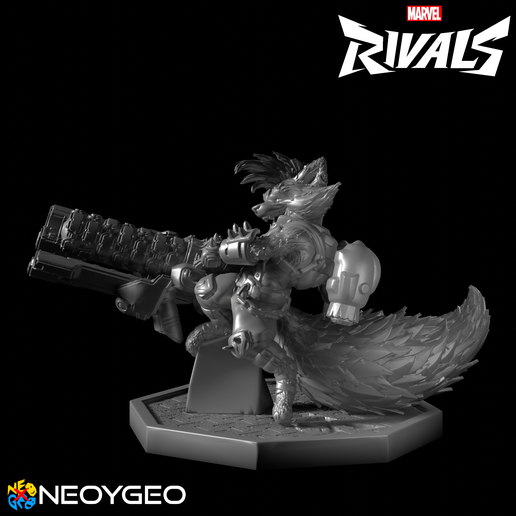 🚀 ROCKET RACCOON - MARVEL RIVALS・ STL File for 3D printing・Cults