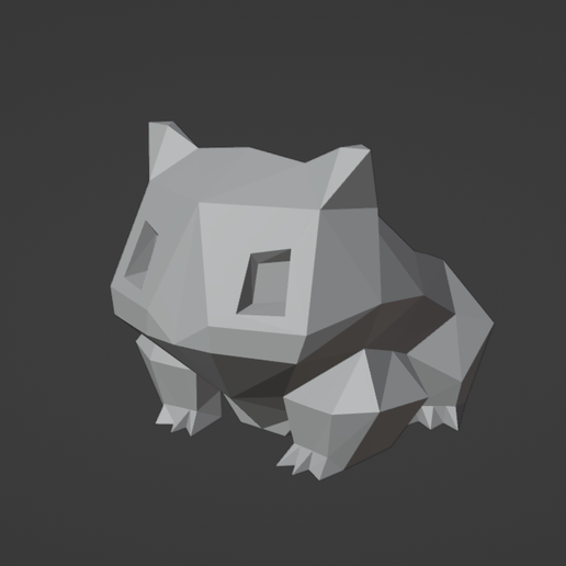 Archivo STL BULBASAUR MACETA LOW POLY 🐉 (OBJ)・Plan imprimible en 3D ...