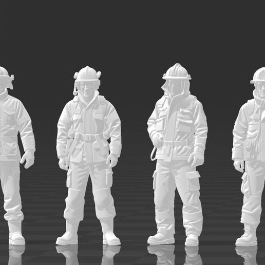 🚒 4 Pack Set 1 - Firefighters H0 | Firefighters H0 - 4 Pack Set 1・ STL ...