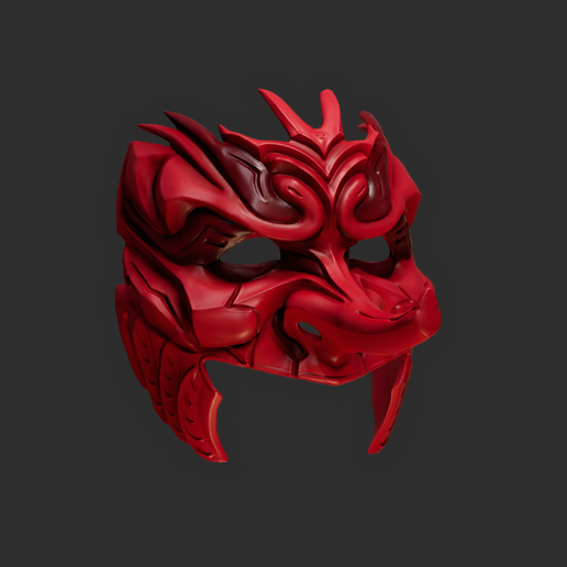 STL file Tengu Half Face Oni Mask 16 Masquerade 🗡️ ・3D printing design ...