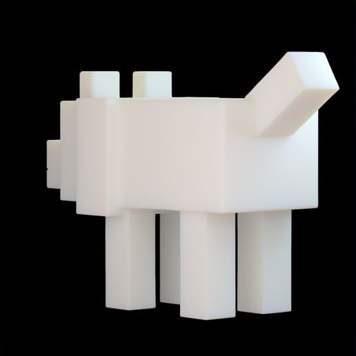 🐕 Minecraft-Inspired Stylized Blocky Dog 3D print modelMinecraft ...