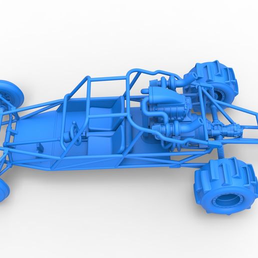 🏎️ Diecast Sand drag Rail buggy Scale 1:25・ 3D File for ・Cults