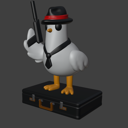 Free STL file mafia bird 🐦 ・3D printable design to download・Cults