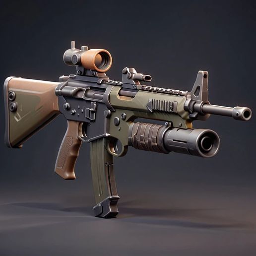 🔫 Rifle M16 Modelo 3D STL Imprimible - Modelo 3D STL Impresión・Archivo ...
