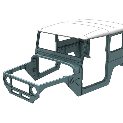 TOYOTA LAND CRUISER FJ40 SHORT WHEEL BASE 3D PRINT RC BODY STL FILE 3D ...