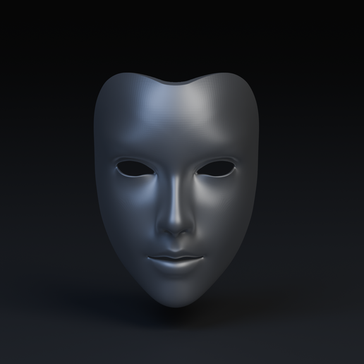 🎃 Stylized Human Face Mask for 3D Printing – Halloween, Cosplay ...