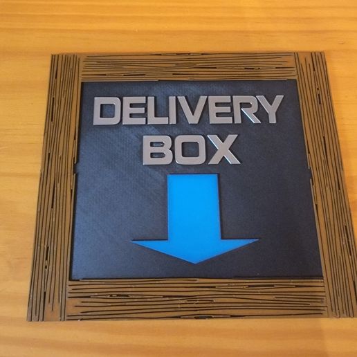 Free STL file Delivery Box Sign 📦 ・3D printing design to download・Cults