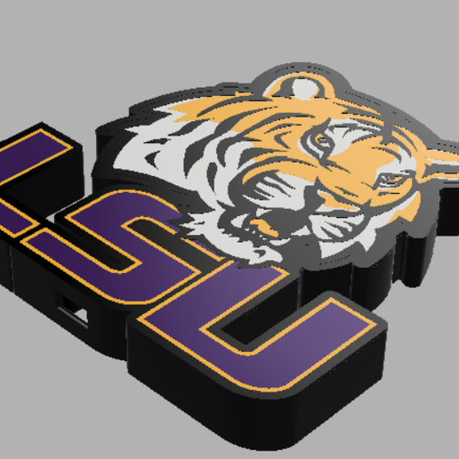 🏈 LSU Tigers Logo Lightbox・ STL File for 3D printing・Cults