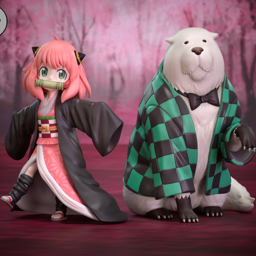 🎨 Anya Forger X Demon Slayer - Anime Figure for 3D printing・ 3D File ...