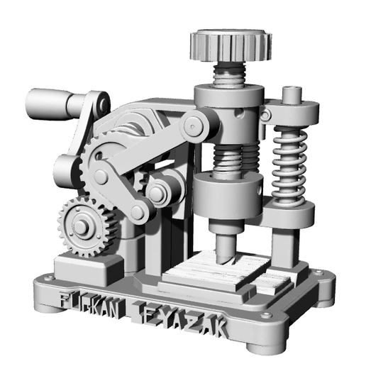 🔧 Mechanical desk press・ STL File for 3D printing・Cults