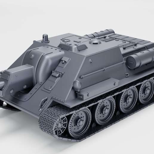 🪖 SU-122 self-propelled howitzer (USSR, WW2)・ 3D File for 3D printing・Cults
