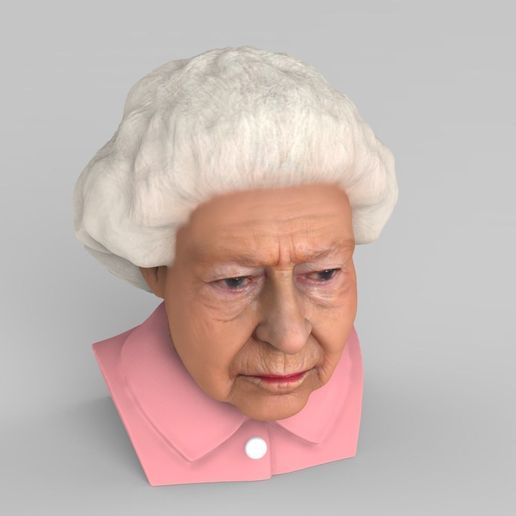 👸 Queen Elizabeth bust for full color 3D printing・ 3D File for 3D ...