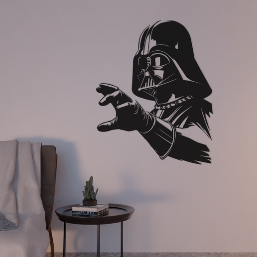 STL file DARTH VADER 2D WALL ART WALL DECORATION 🎨 (SVG)・3D printable ...