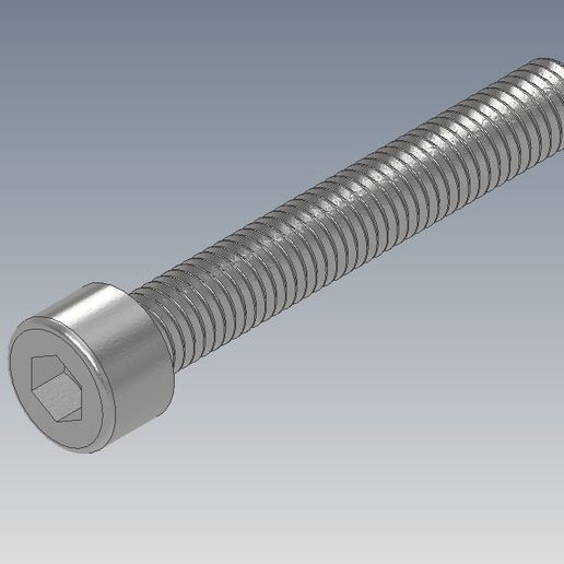 STL file M8x55 - M8x55x35 - M8x55x45 Socket Head (DIN 912) Standard ...