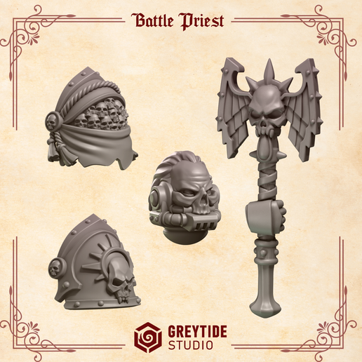 ⛪️ Battle Priest CL・ 3D File for 3D printing・Cults