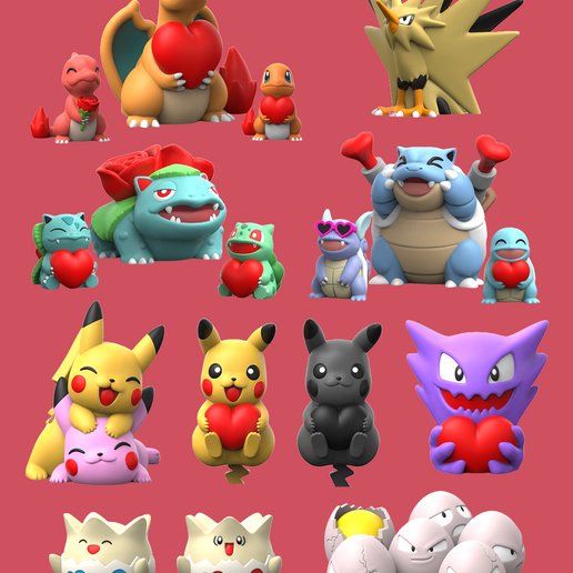 🐉 Golden Pack - 600++ Pokemon models in this pack.・ 3D File for 3D ...