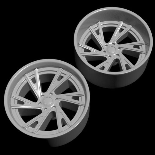 🪚 INTRO Twisted Infamous 6spoke for 1/64 10.9x4.5mm・ 3D File for 3D ...