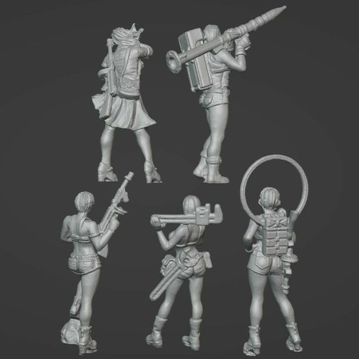 🌬️ Dust 1947 - Merc - MERCENARY HQ Command Squad Proxy・ STL File for ・Cults