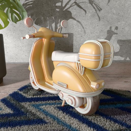🏍️ Vespa Scaled Replica・ STL File for 3D printing・Cults