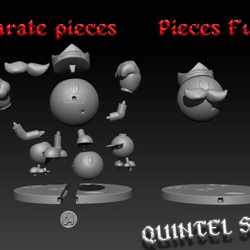 Archivo STL gratis Mario 64 - King Bob Bomb 🤴 ・Modelo para descargar y ...