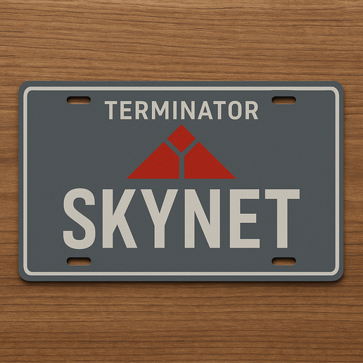 🎨 Terminator Skynet Licence Plate・ 3MF File for 3D printing・Cults