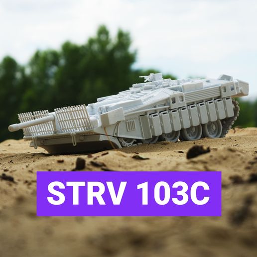 🪖 STRV 103C・ 3D File for 3D printing・Cults