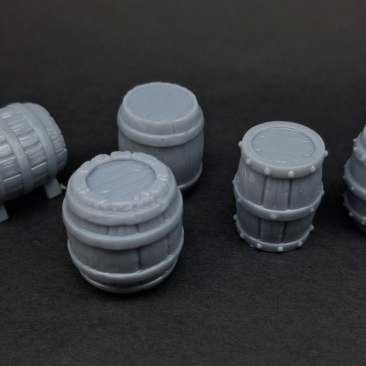 🪵 Essential Wooden Barrels・ STL File for 3D printing・Cults