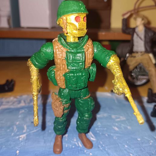 🤖 G.I. Robot - Head and Arms for 3.75 / 1:18 Scale Generic Military ...